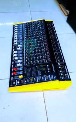 Omax Audio Mixer PMX1608DU 16 Channel Yellow Powered - LovernaJ Sounds